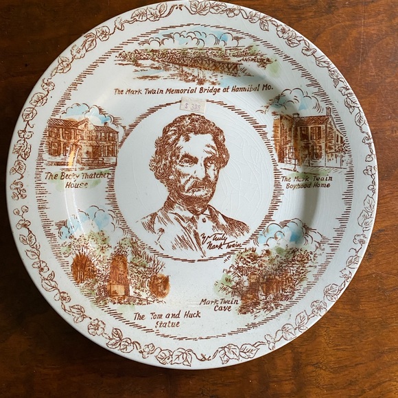 Accents | Vintage Mark Twain Souvenir Commemorative Plate Boyhood Home ...